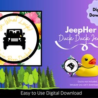 Jeep Ducks Digital Download Printable Tag Template Jeep Ducks Police ...