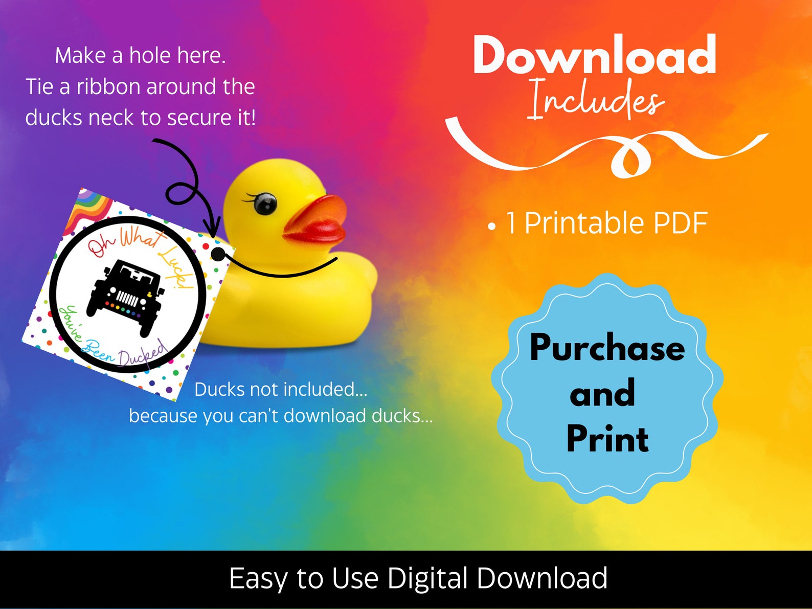 Jeep Ducks Digital Download | Printable Tag Template | Jeeping Ducks ...