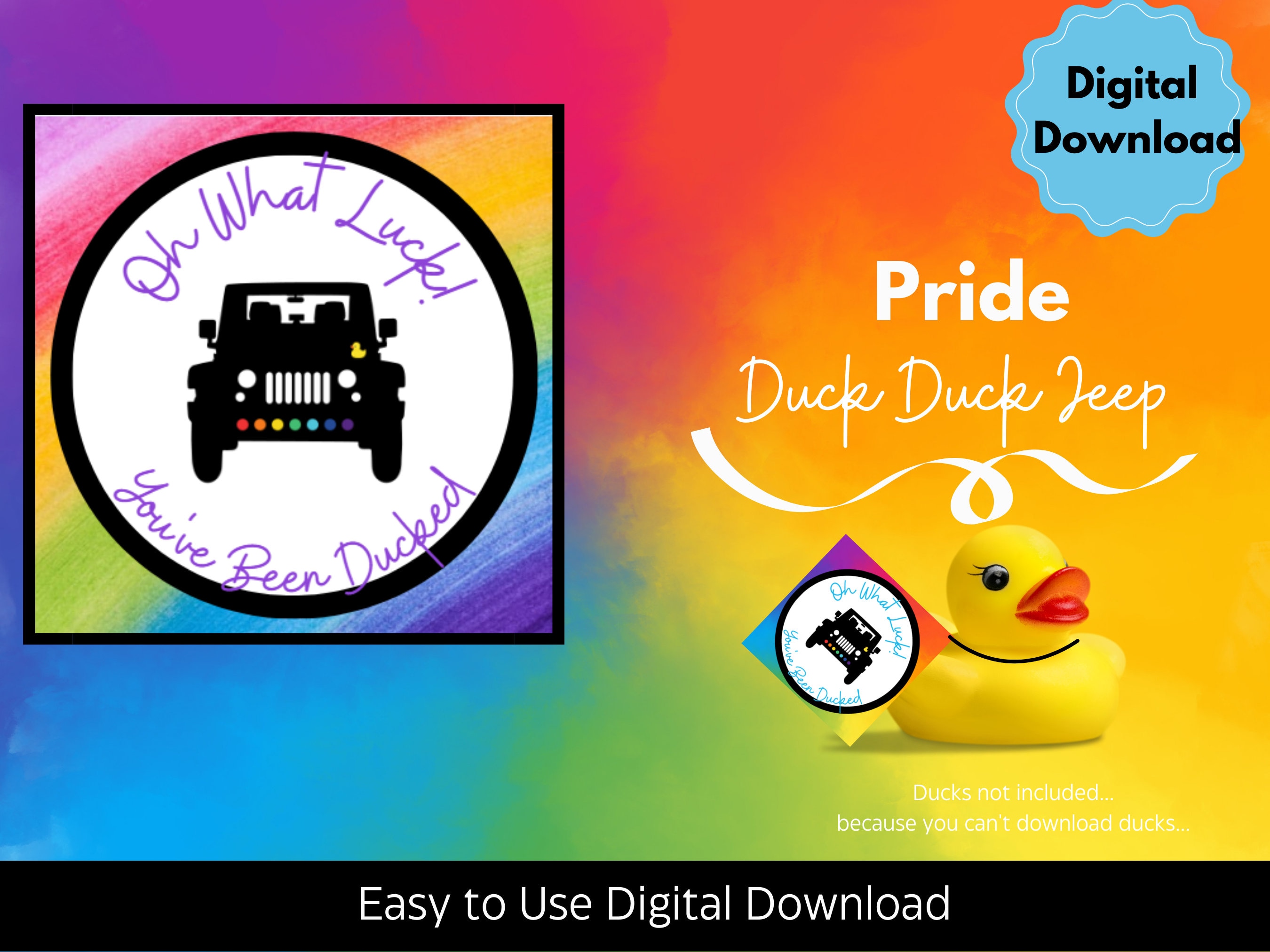 Jeep Ducks Digital Download | Printable Tag Template | Jeeping Ducks ...