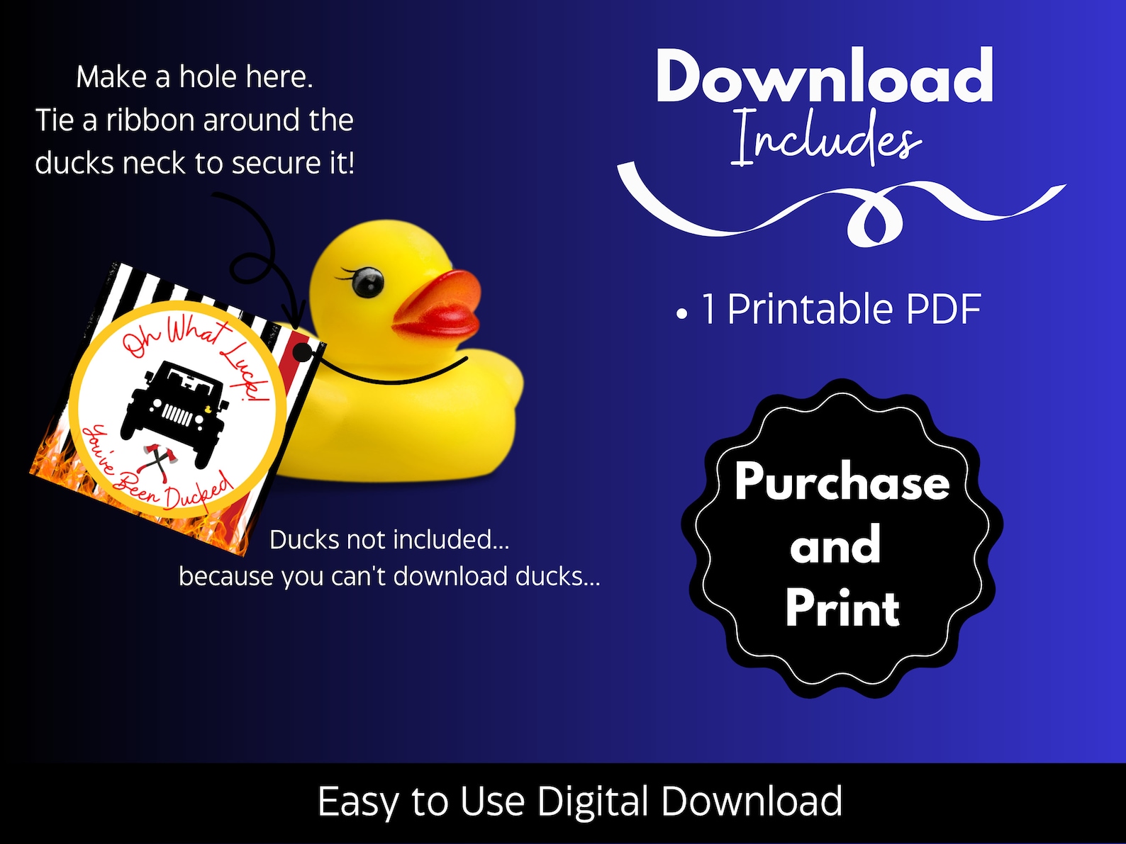 Jeep Ducks Digital Download | Printable Tag Template | Jeep Ducks ...