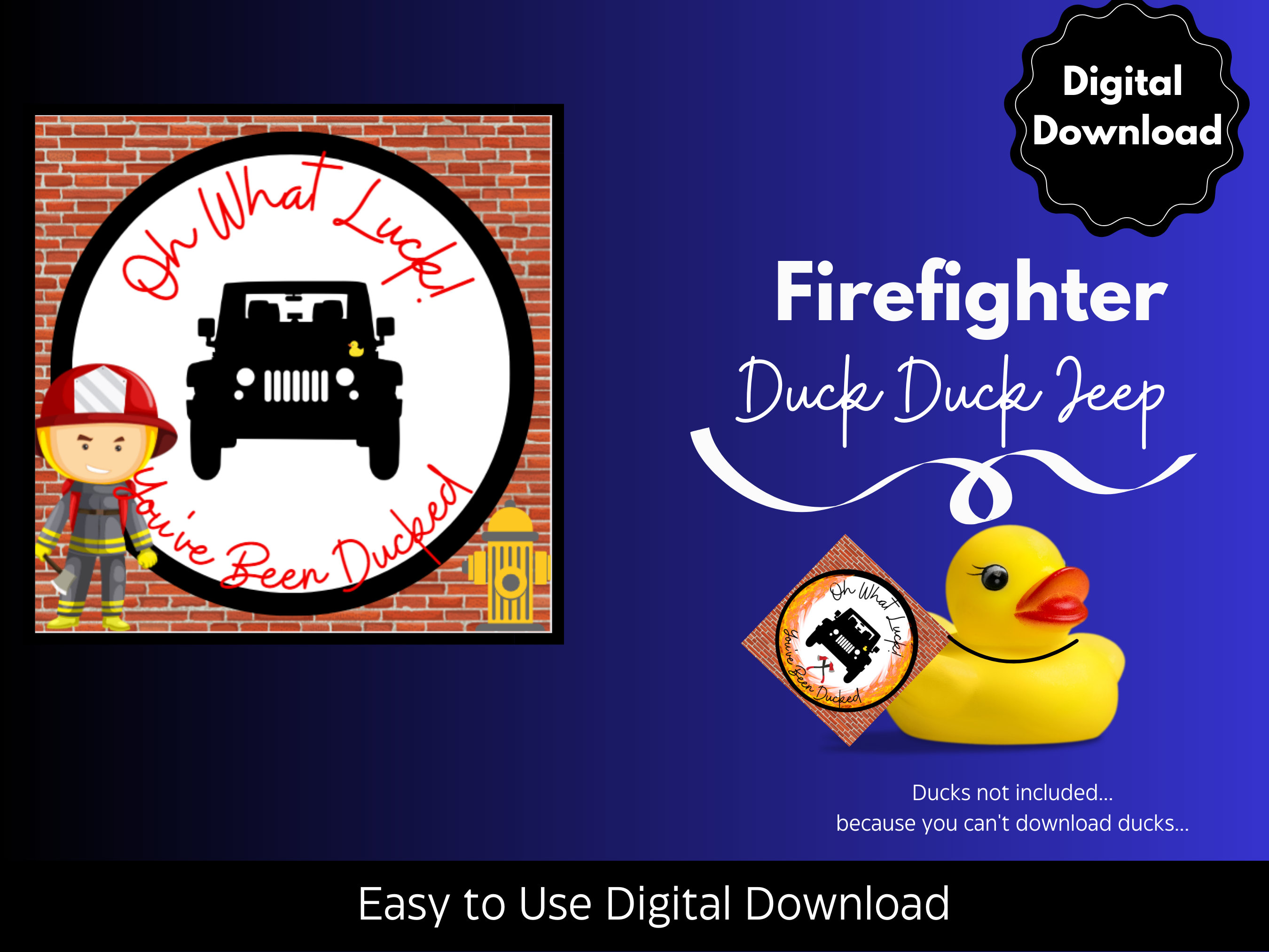 Jeep Ducks Digital Download | Printable Tag Template | Jeep Ducks ...