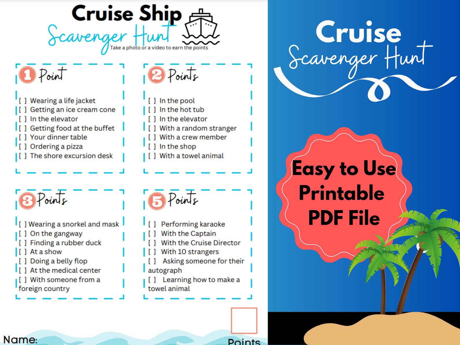 Cruise Scavenger Hunt Printable Download | Cruise Printable | PDF File ...