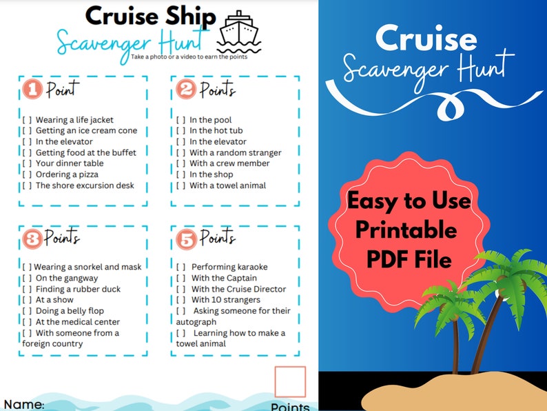 Cruise Scavenger Hunt Printable Download | Cruise Printable | PDF File ...