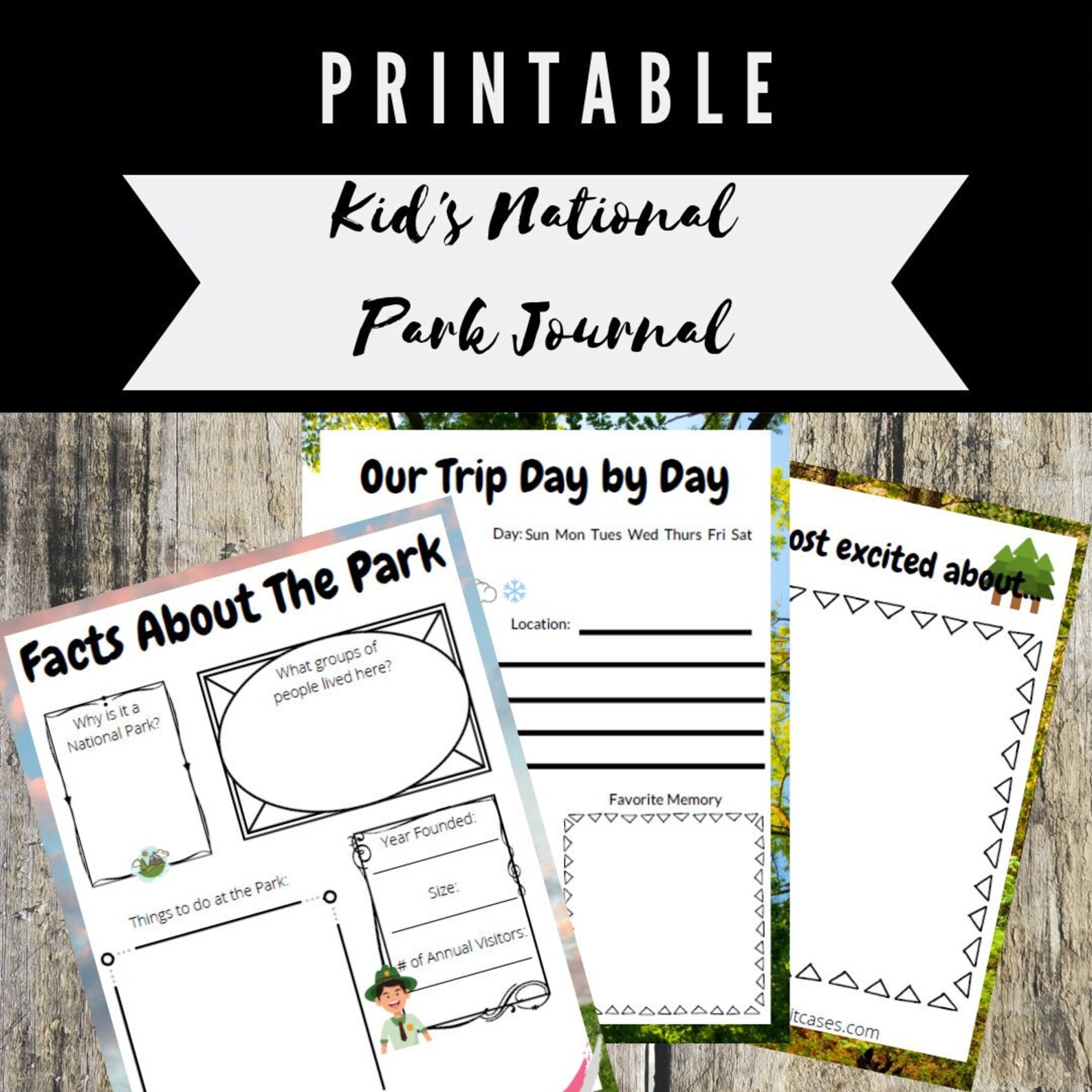 Kids National Park Travel Journal | Etsy