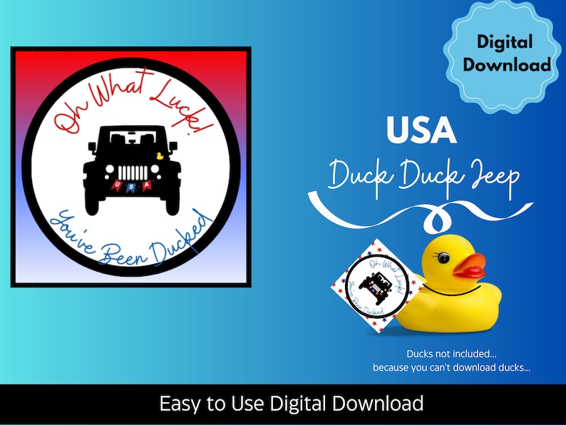 Jeep Ducks Digital Download | Printable Tag Template | Jeeping Ducks ...