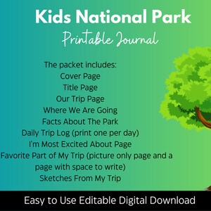 Kids National Park Travel Journal - Etsy