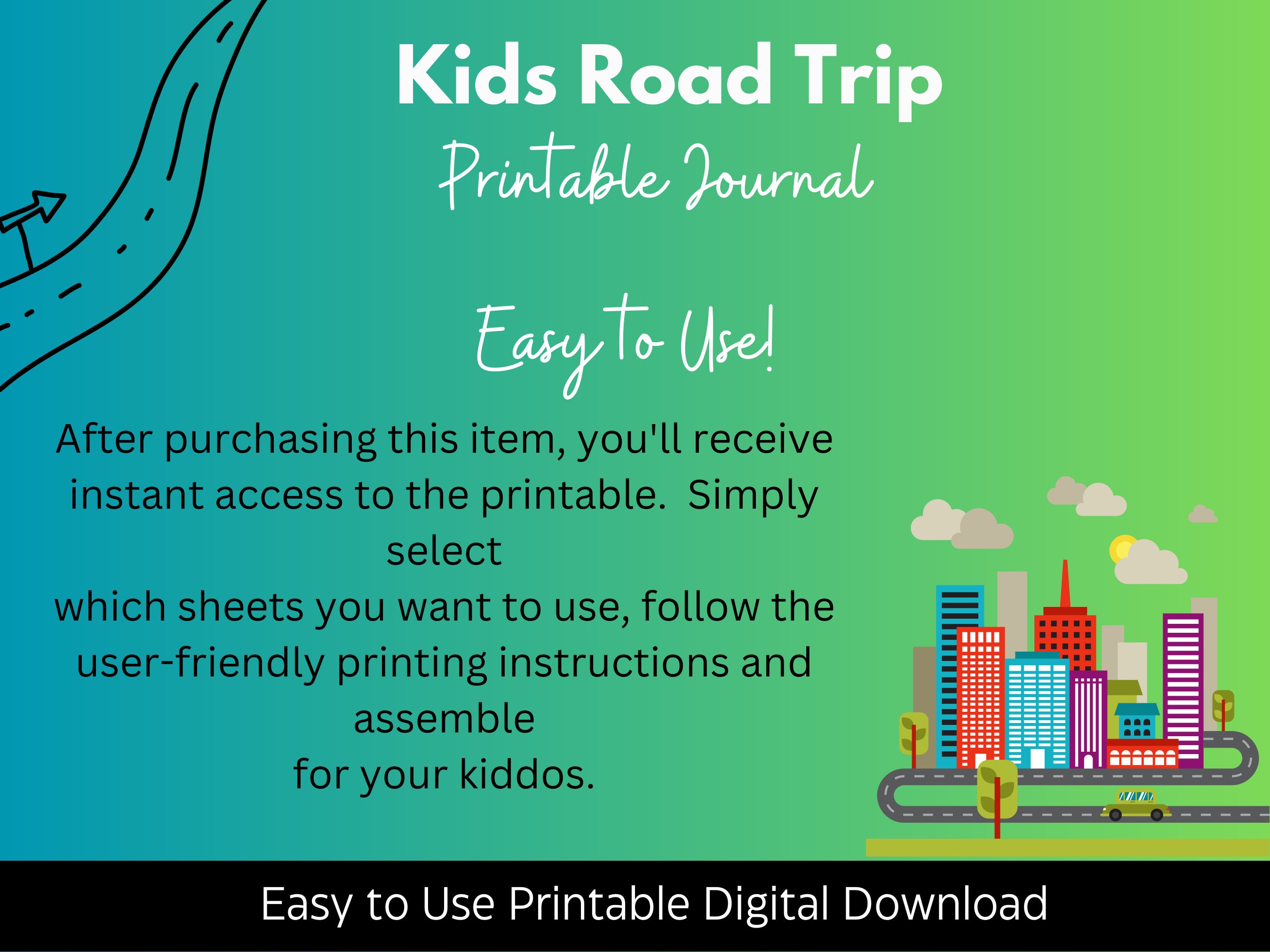 Kids Travel Journal Printable - Etsy