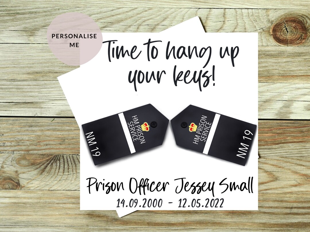 Personalised Prison Service 'keys' Retirement Card - Etsy