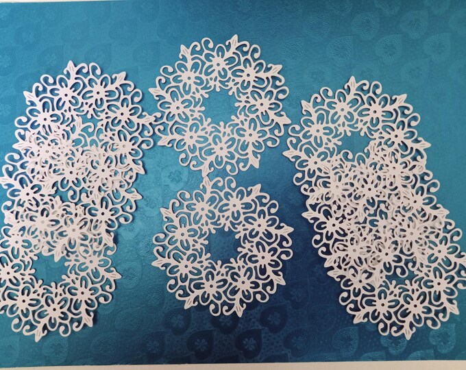 Die Cut Paper Doilies - Floral Design, White or Colored Cardstock, 8cm ...