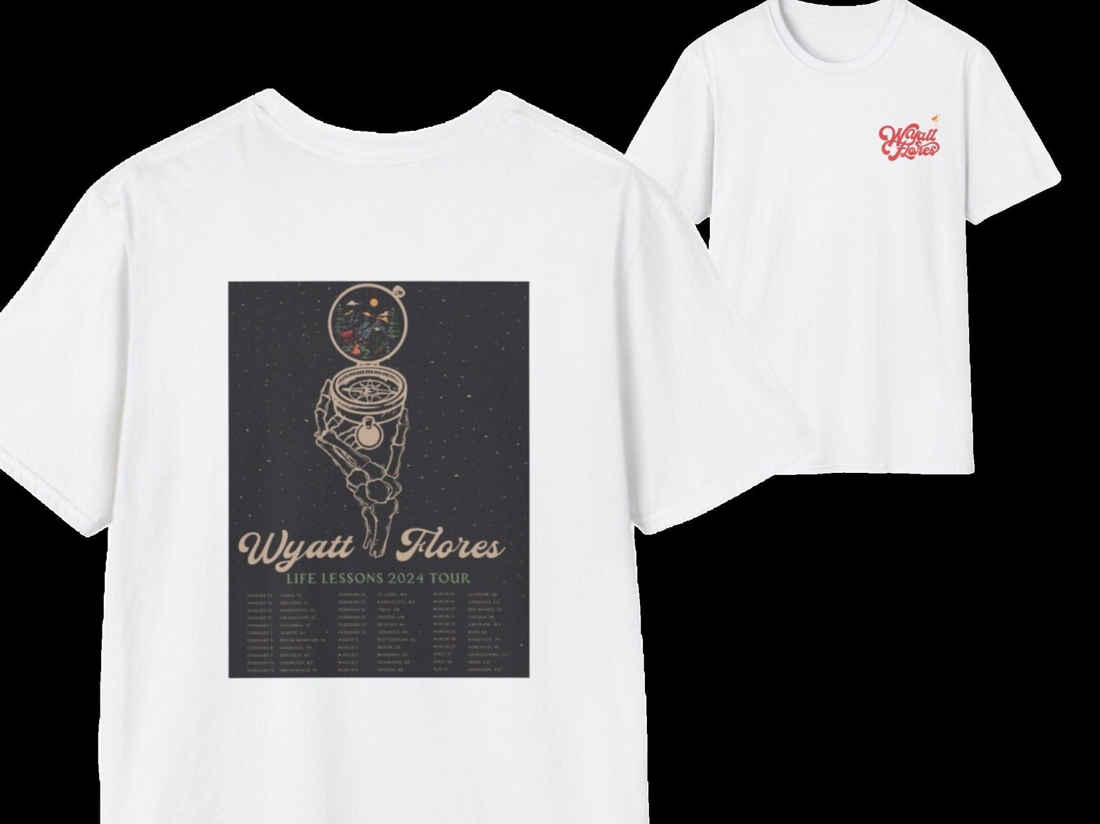 Wyatt Flores Tour Tshirt 2024 Life Lessons Tour Shirt Wyatt Flores Tour ...