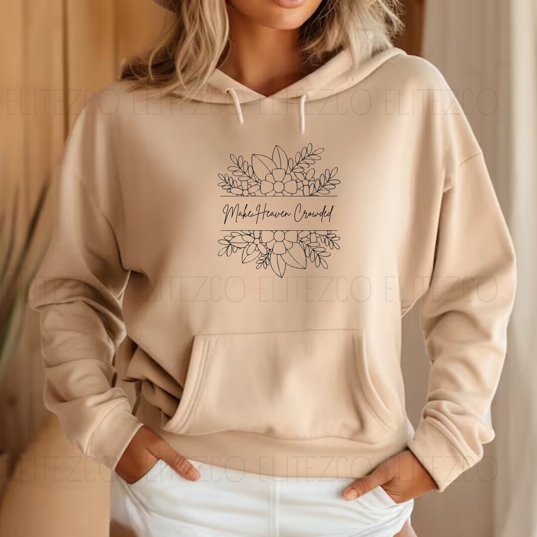 Make Heaven Crowded Hoodie Christian Hoodie Preppy Christian Sweatshirt ...