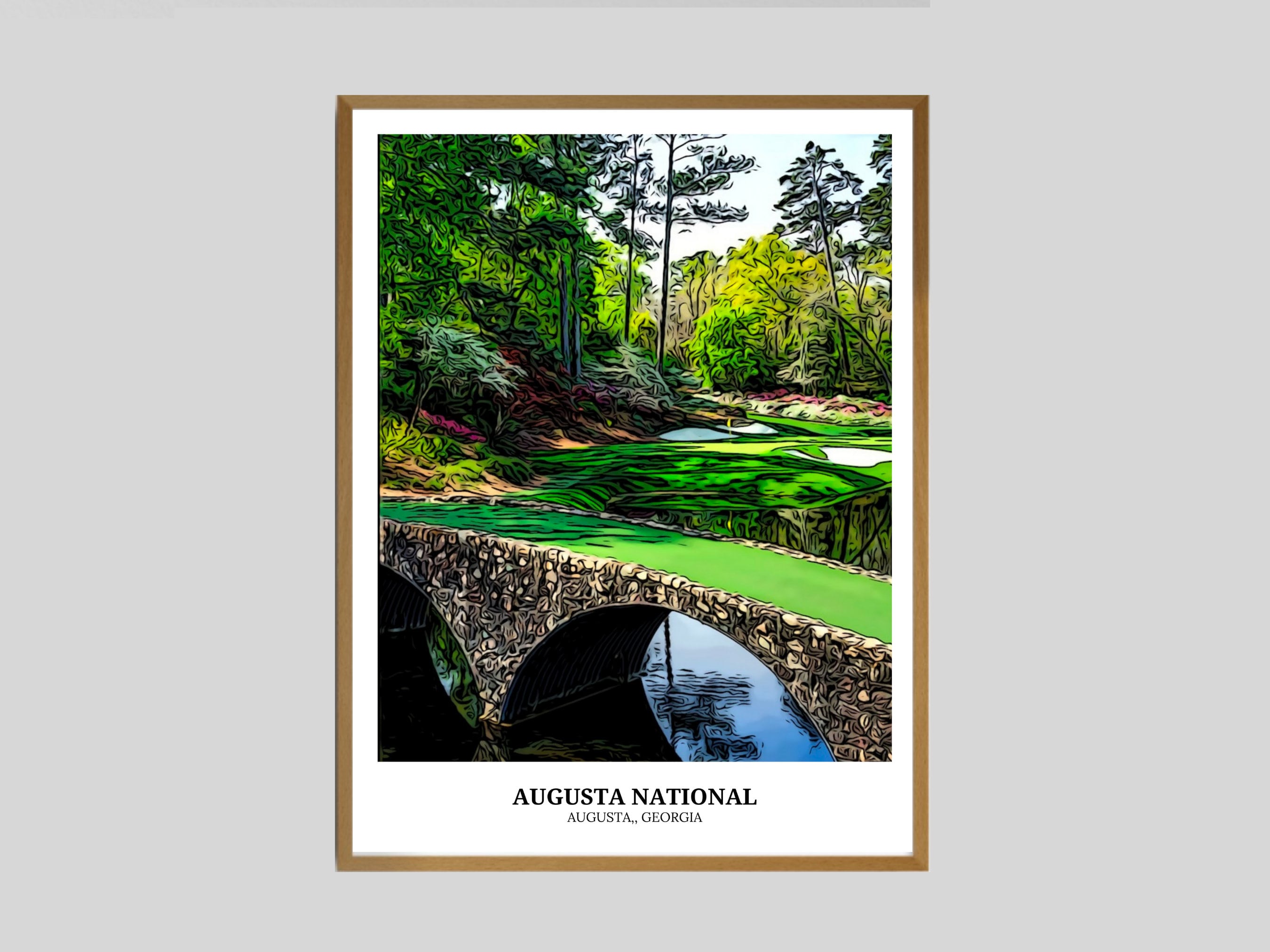 Augusta National Poster, Augusta Canvas, Georgia, Golf, Travel, Poster ...