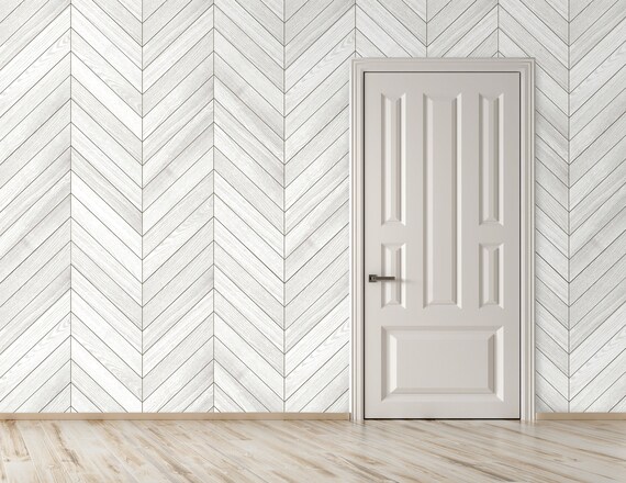 Light Grey Chevron Flooring