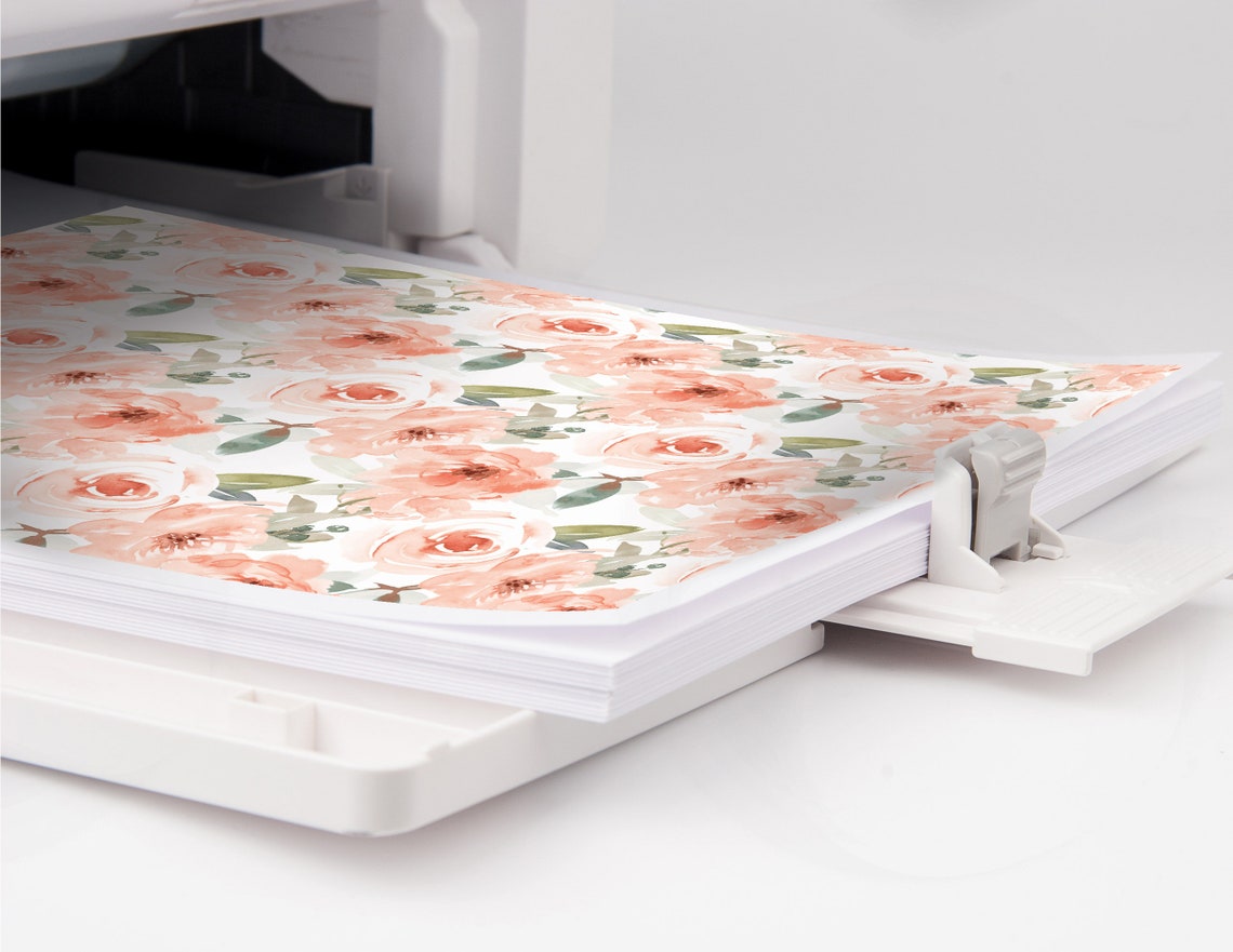 Dollhouse Wallpaper 1/12 Scale Watercolor Pink Peony Floral Printable ...