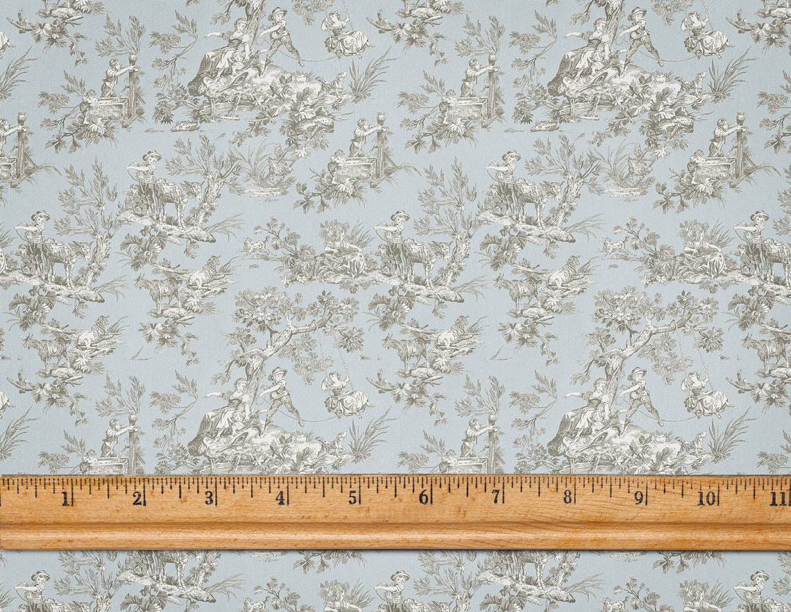 Dollhouse Wallpaper 1/12 Scale Toile Historical Printable Download 8.5 ...