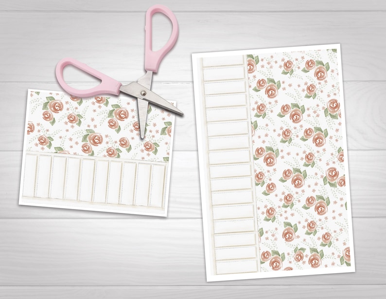 Dollhouse Wallpaper 1/12 Scale Watercolor Rose Board and Batten ...