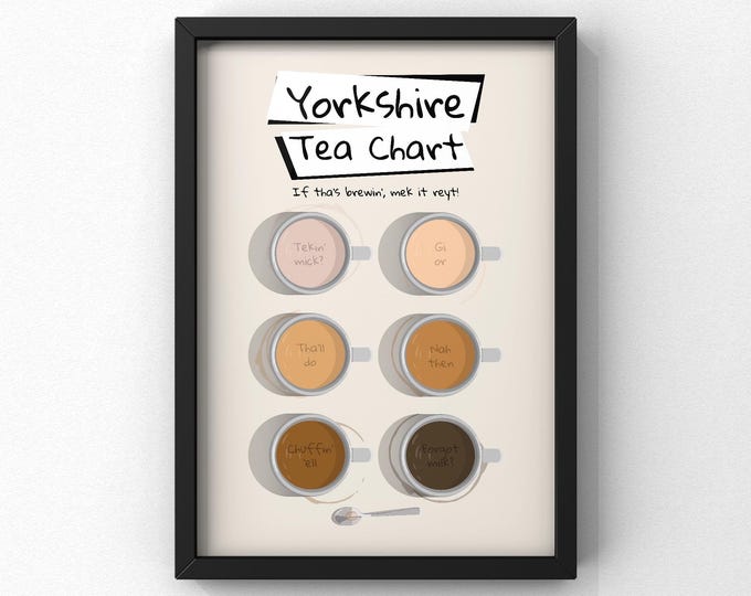 Yorkshire Brew Chart, Yorkshire Tea, Yorkshire Print, Yorkshire ...