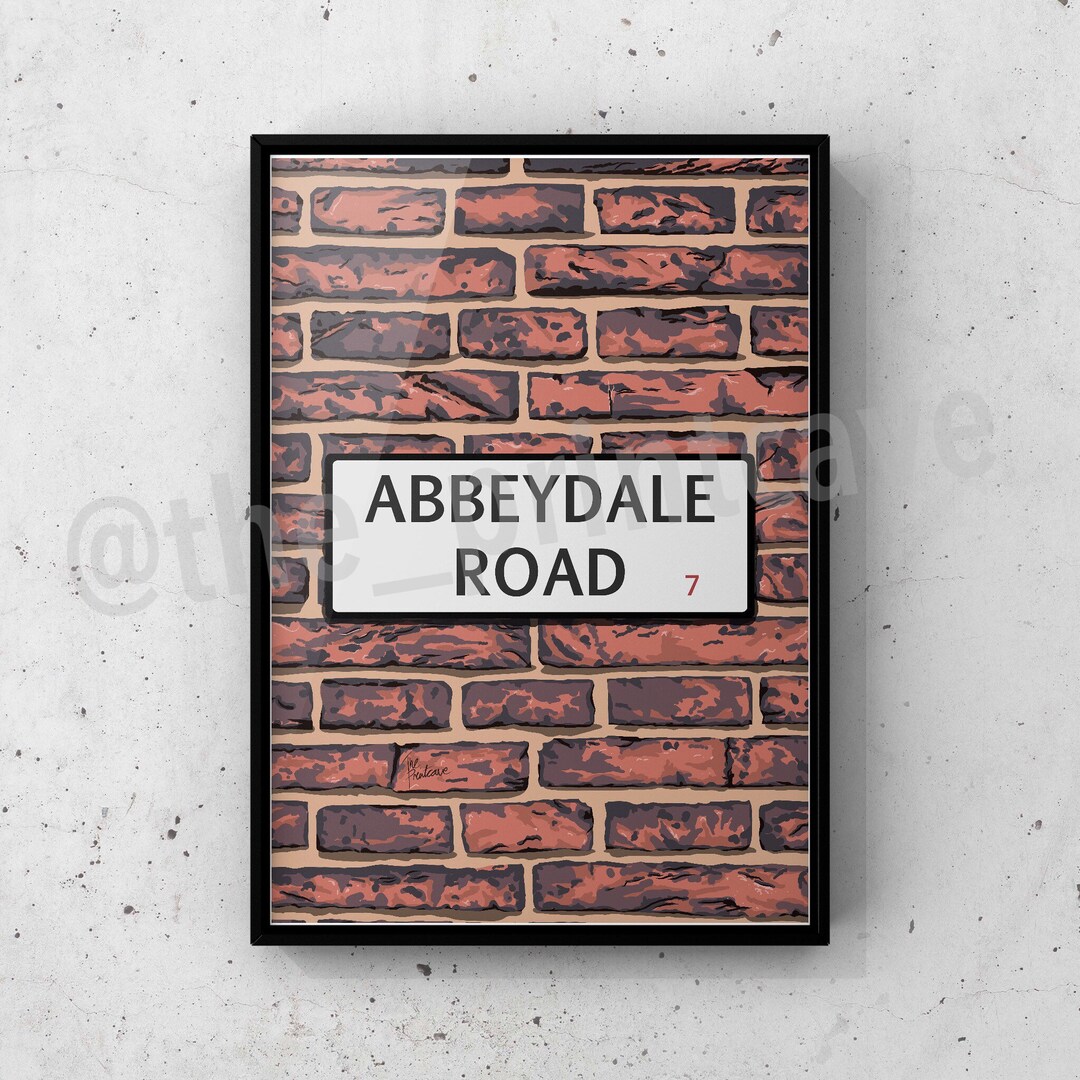 Streets of Sheffield Print Road Signs Wall Art Bramall Lane Leppings ...