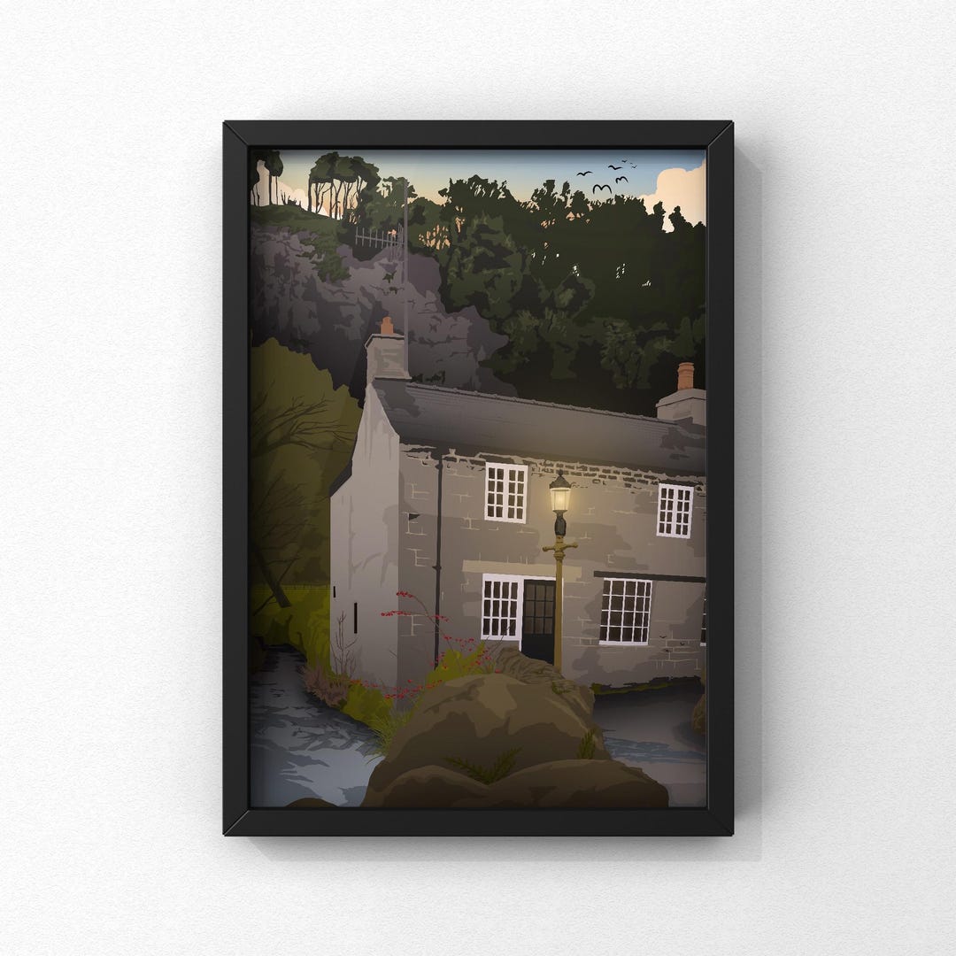Castleton Cottage Print | Peak District Hope Valley Art | A5 A4 A3 - Etsy