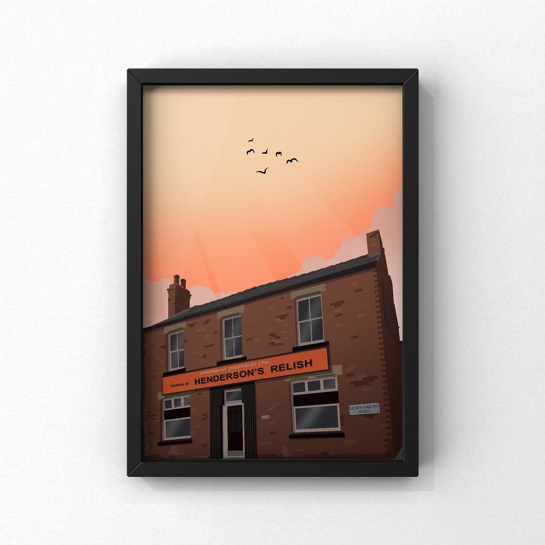 Henderson’s Relish Factory Print | Sheffield Minimalist Wall Art | A5 ...
