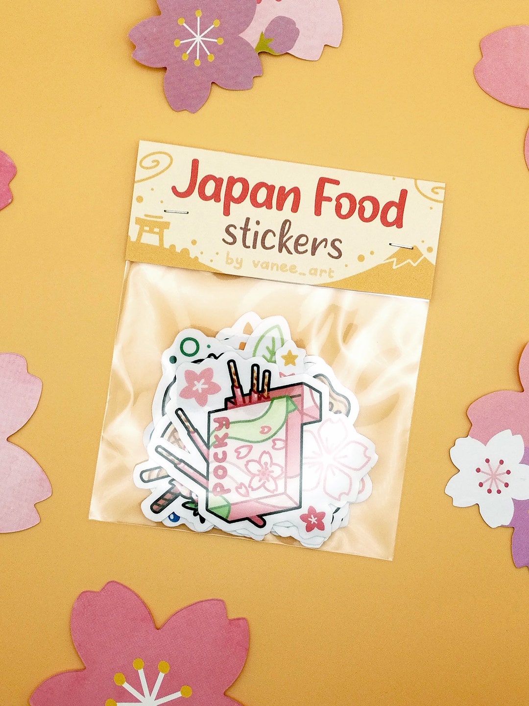 10pc Stickers Pack Japan Food Japanese Food and Snacks, Japanese ...