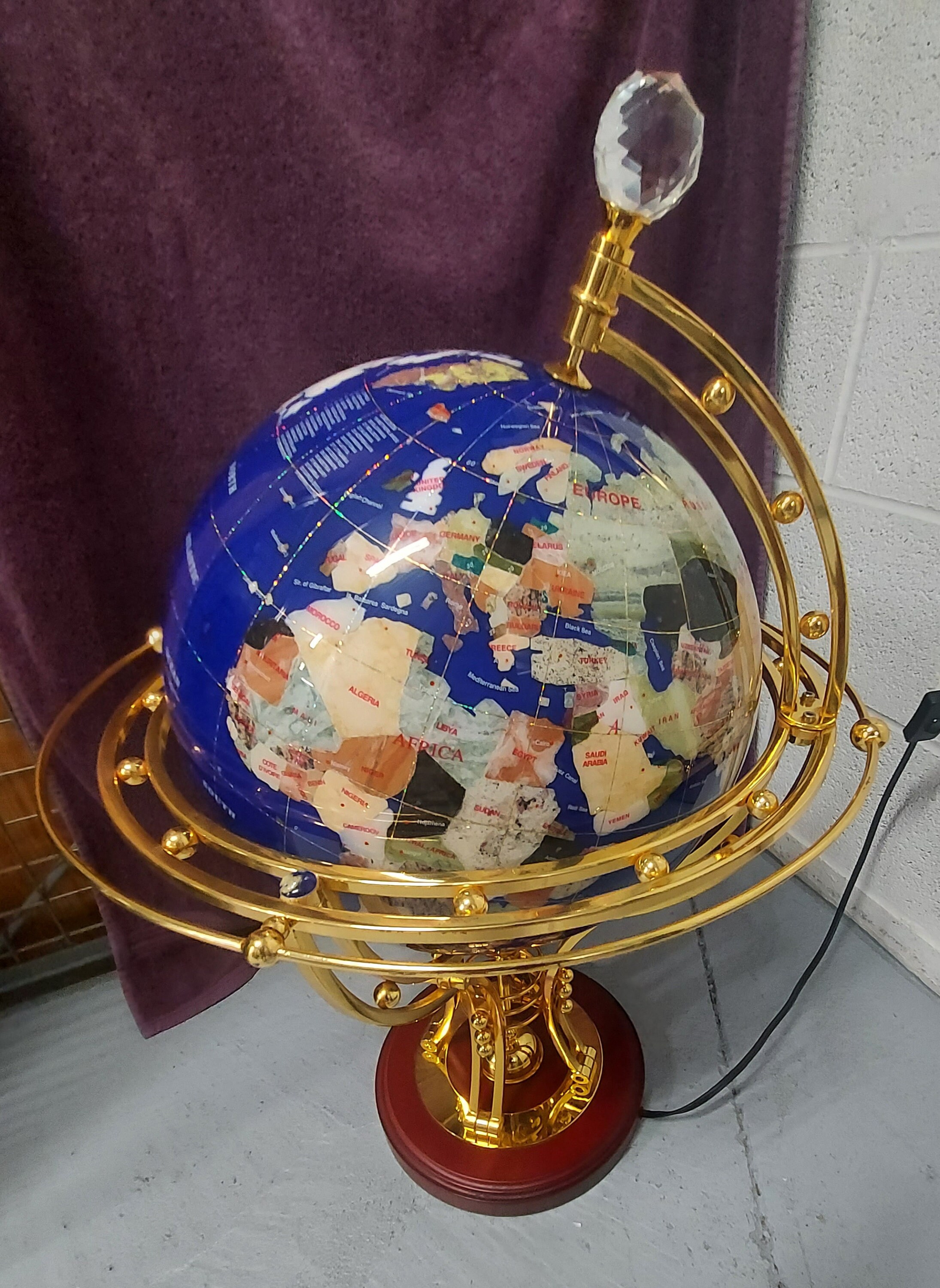 MOTORIZED WORLD GLOBE With Internal Lighting. - Etsy