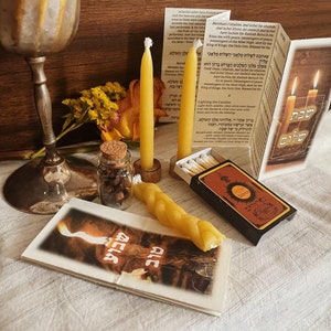 Shabbat and Havdalah Pocket-sized Travel Kit - SMALL - Beeswax Shabbat ...