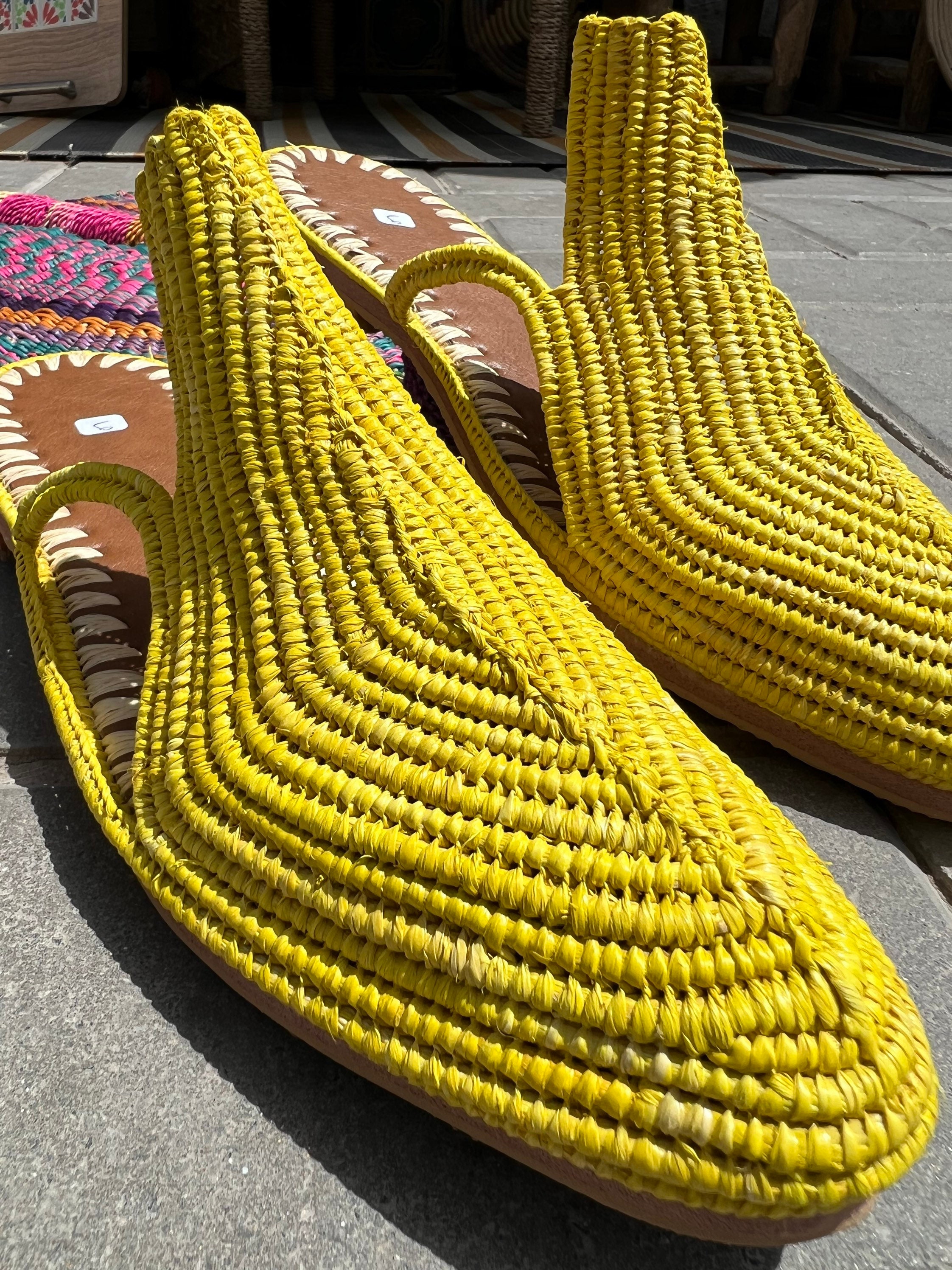 Natural Raffia Sandals, Raffia Mules, Raffia Slippers Sandals for Women ...