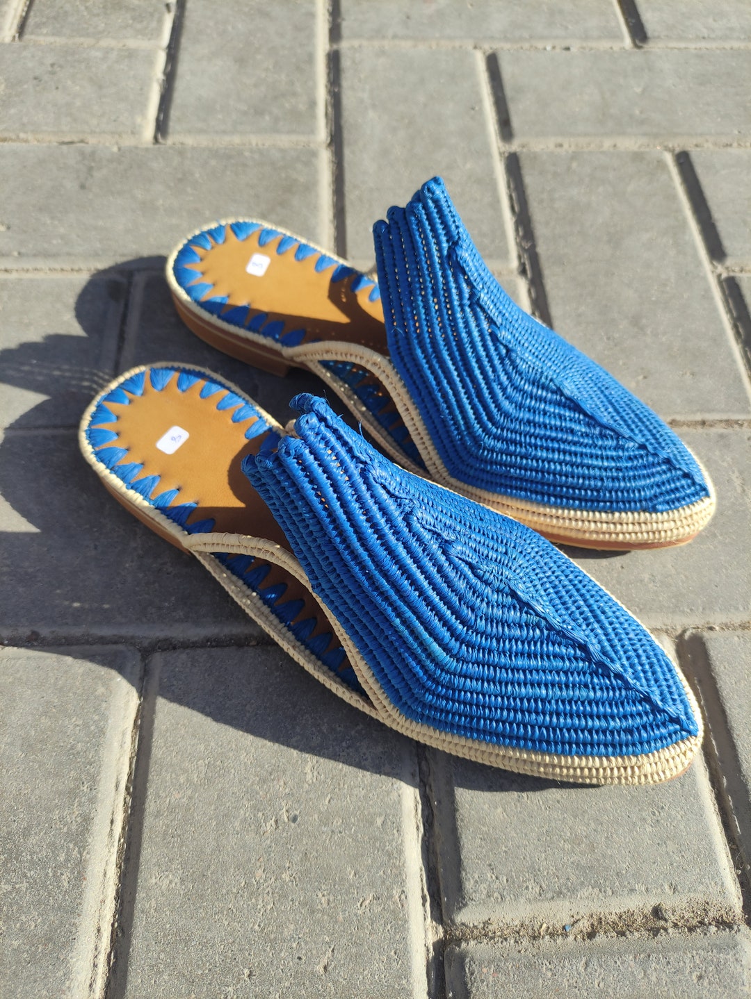 Natural Raffia Slippers, Raffia Mules,raffia Slippers Women's Sandals ...
