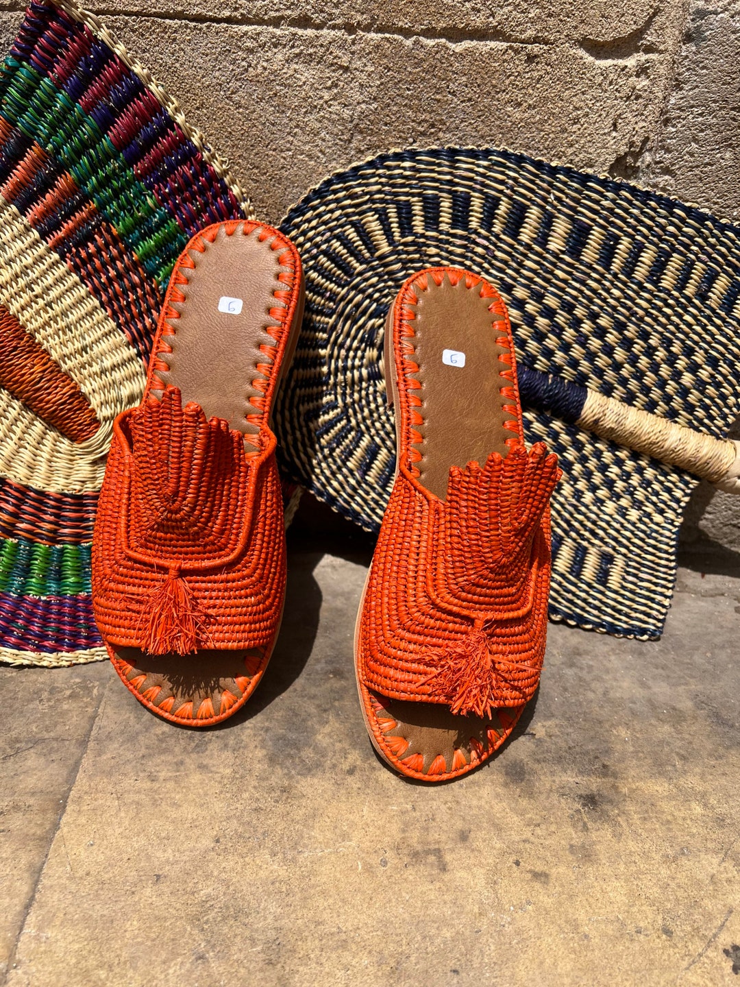 Natural Raffia Sandals, Raffia Mules, Raffia Sandals Slippers for Women ...