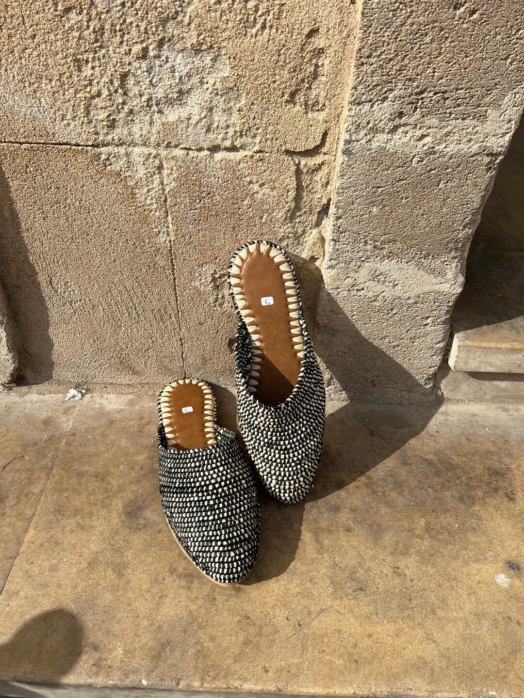 Natural Raffia Slippers, Raffia Mules, Raffia Sandals Slippers for ...