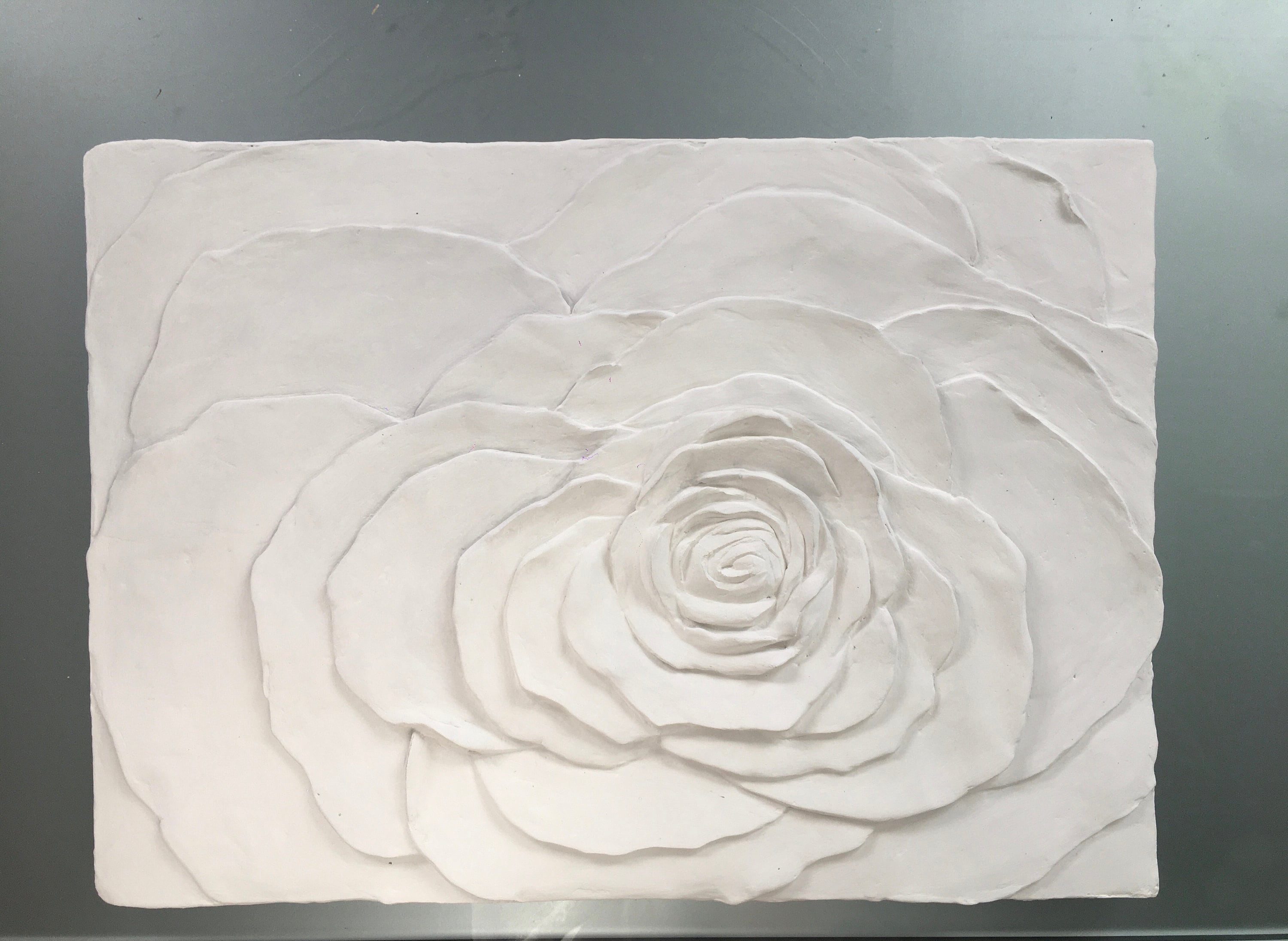 Rose,bas Relief, Sculpture Wall Art Modern Flower,texture White ...