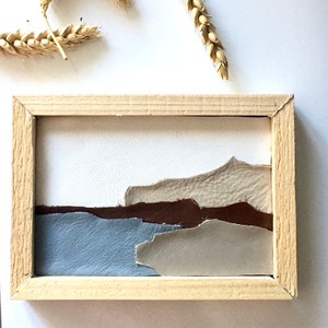 Leather Abstract Landscape Wall Art Mini Leather Mountain Boho Decor ...