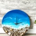 Clock Sea Resin Epoxy, Resin Epoxy Art, Resin Ocean Art, Modern Clock ...