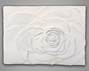 Rose Bas Relief Wall Sculpture. - Etsy
