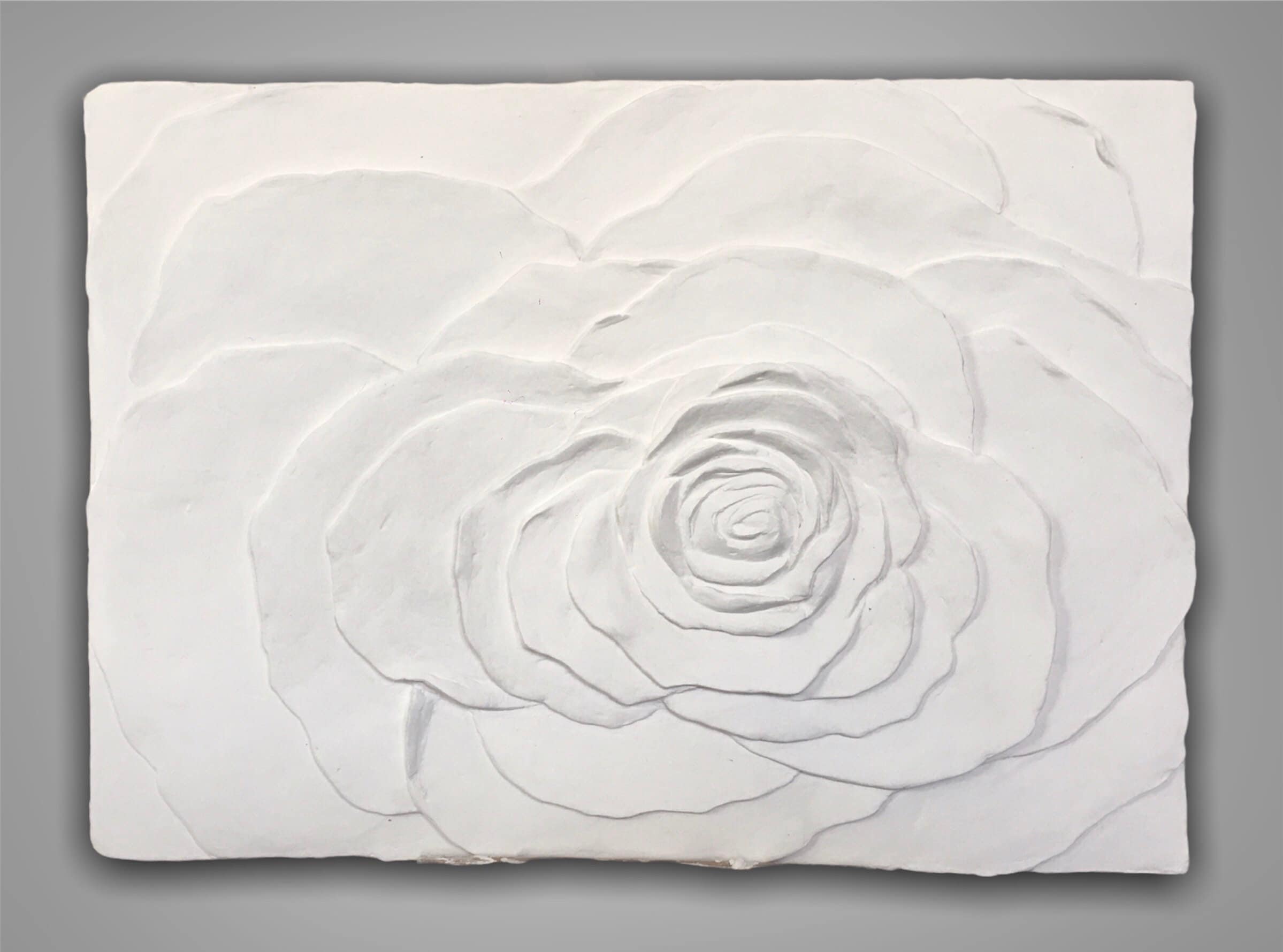 Rose,bas Relief, Sculpture Wall Art Modern Flower,texture White ...