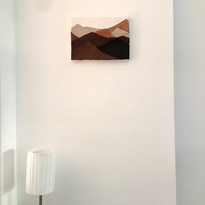 Leather Abstract Landscape Wall Art Mini Leather Mountain Boho Decor ...