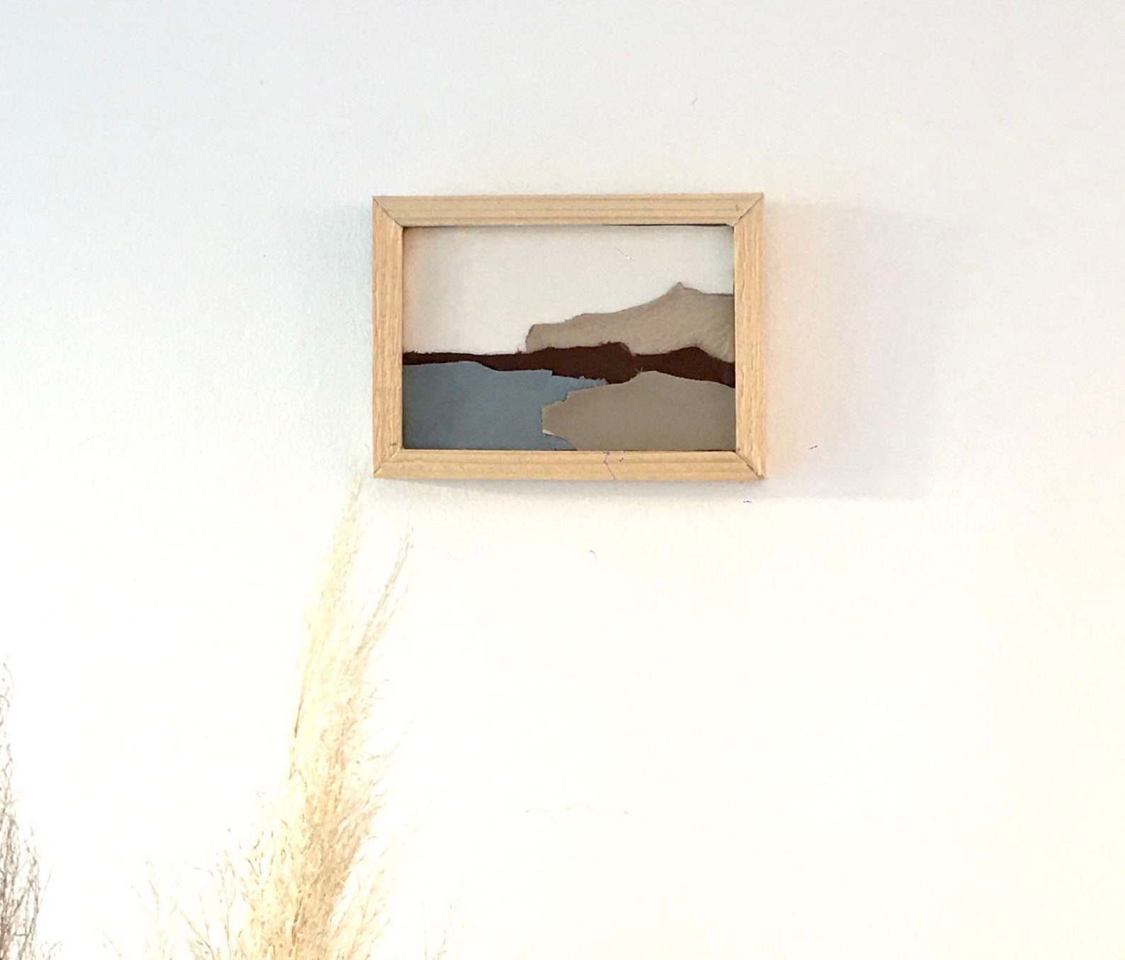 Leather Abstract Landscape Wall Art Mini Leather Mountain Boho Decor ...