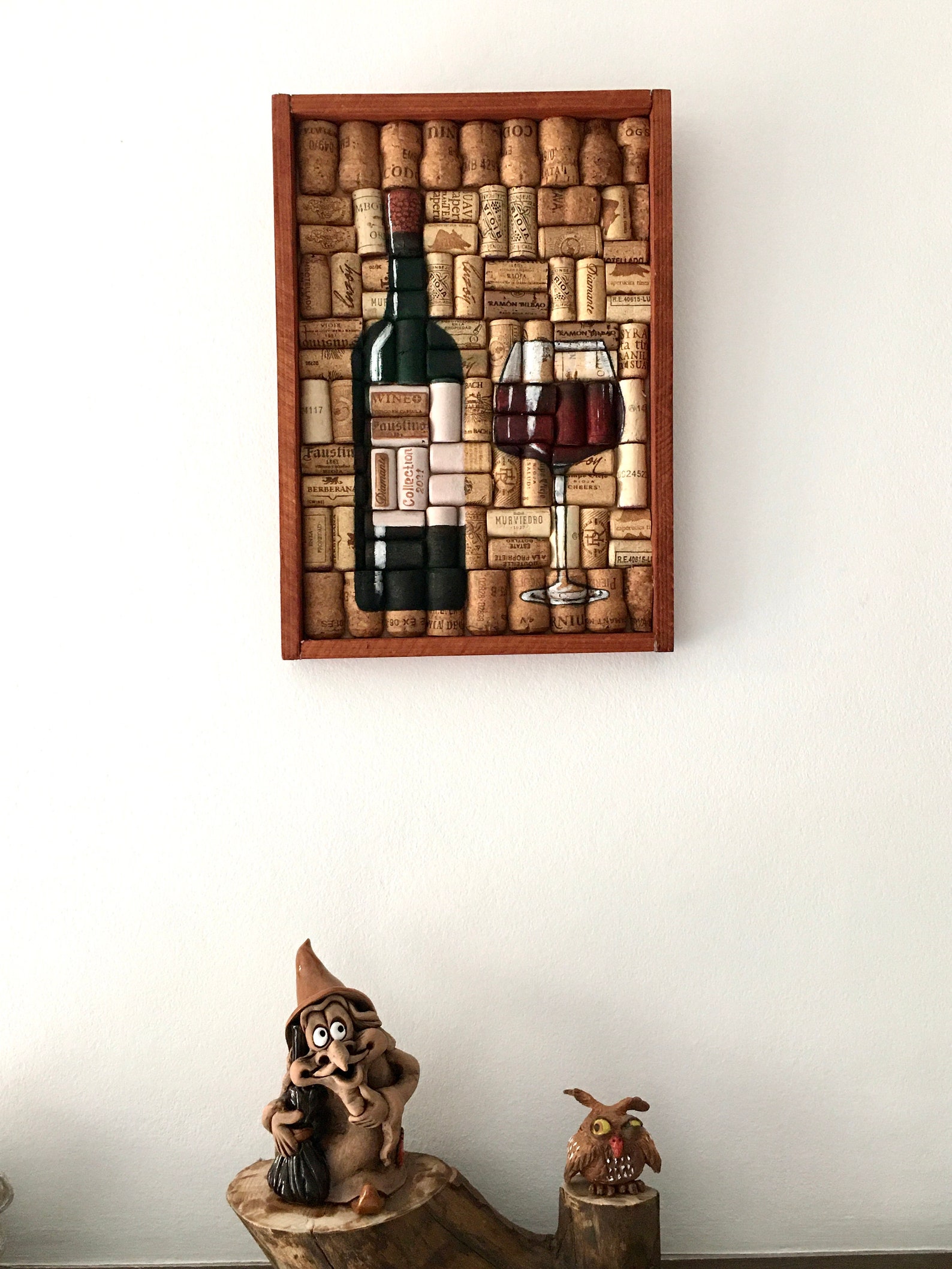 Wine Cork Wall Decor, Wood Wall Art,wine Lover Gift, Wine Cork Art, Bar ...