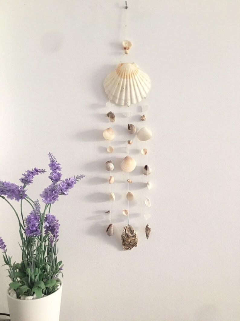 Wind Chimes Boho Natural Seashell Mediterranean Shells Garden Wind ...