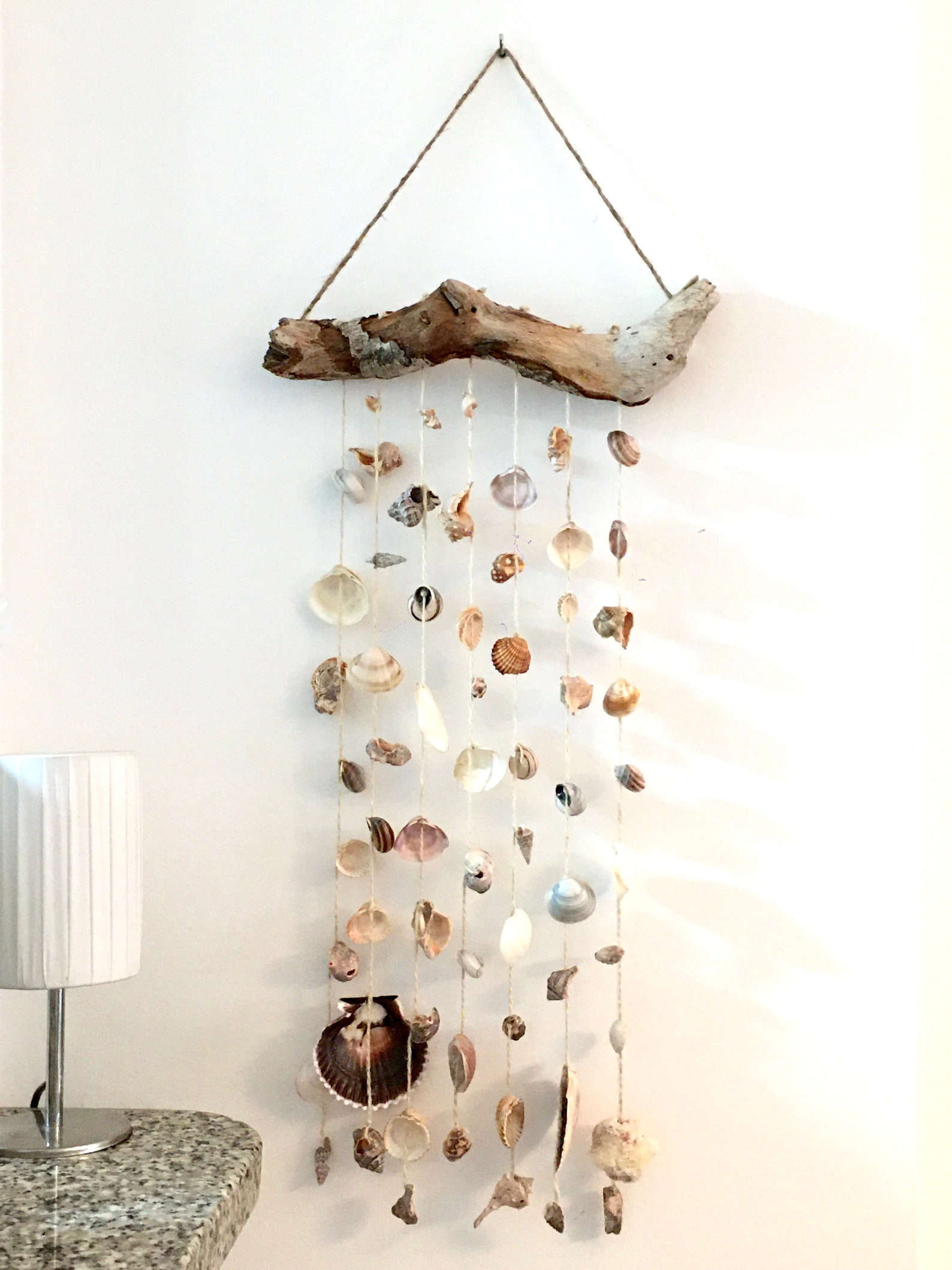 Wind Chimes Boho Natural Seashell Mediterranean Shells Garden Wind ...