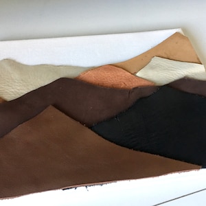 Leather Abstract Landscape Wall Art Mini Leather Mountain Boho Decor ...