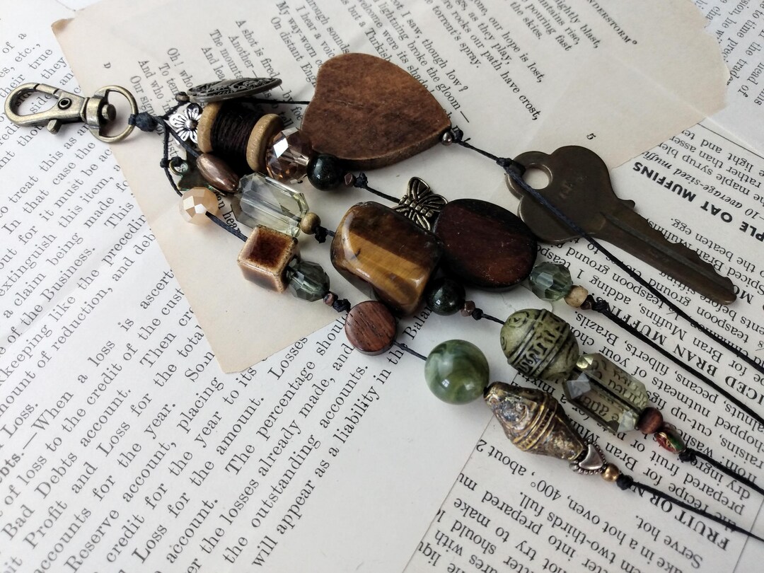 Handmade Junk Journal Charm, Vintage Style Spine Dangle for Junk ...