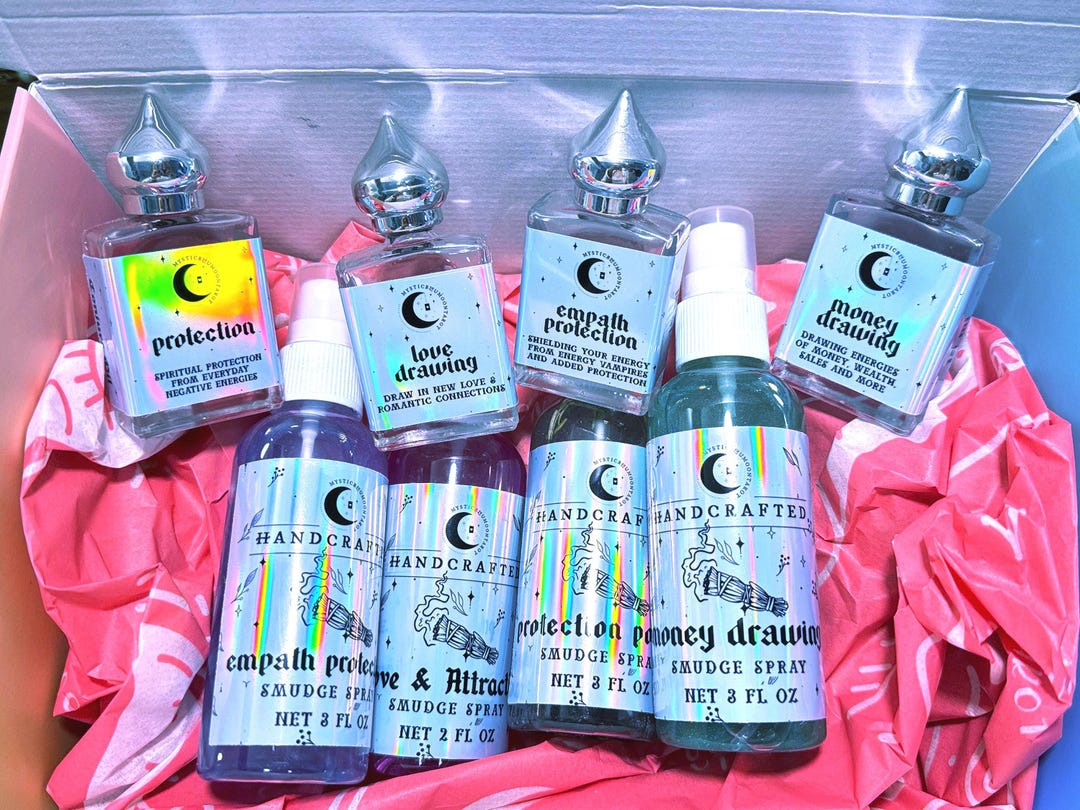 Crystal Infused Spiritual Spray | Intention Spell Infused Smudge Spray ...