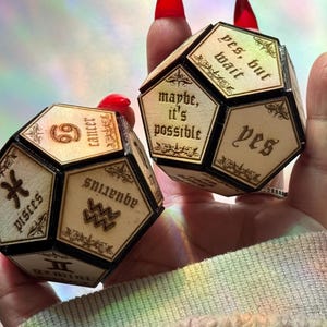 Divination Dice Set: Answers Zodiac Spiritual Tool Oracle Hand Crafted ...