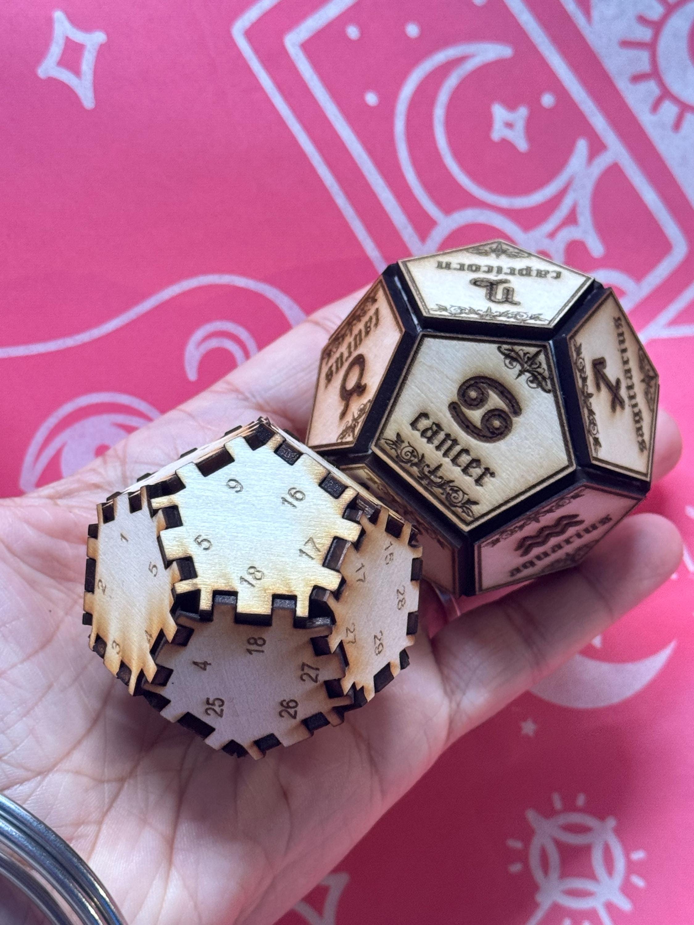 Life Theme Divination Die – Wooden Dice for Tarot-inspired Readings ...