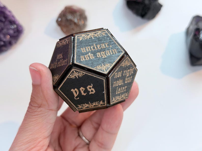 Life Theme Divination Die – Wooden Dice for Tarot-inspired Readings ...