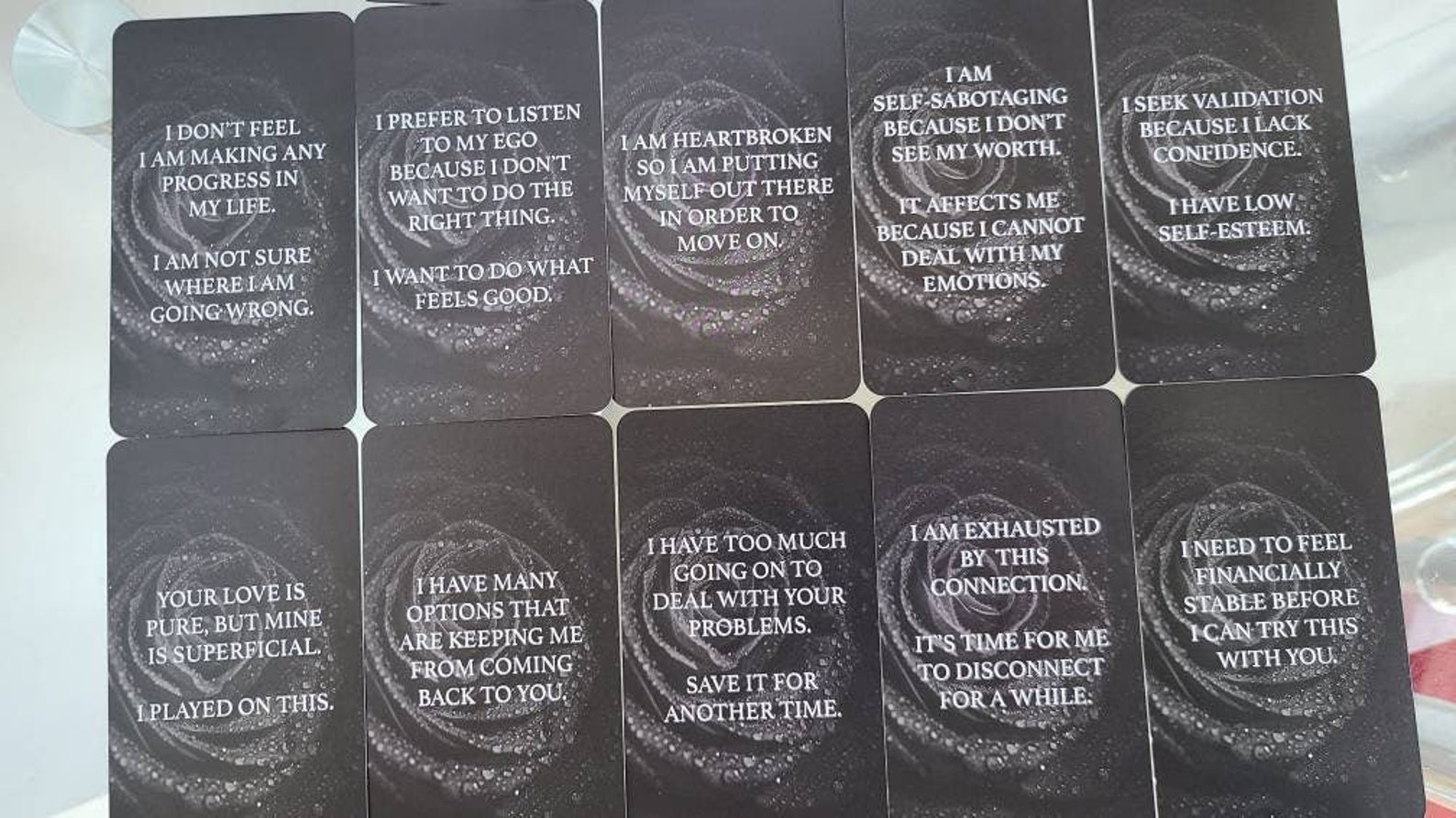 Dark Confessions Oracle Deck: Twin Flame Tarot Card Messages - Etsy
