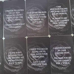 Dark Confessions Oracle Deck: Twin Flame Tarot Card Messages - Etsy