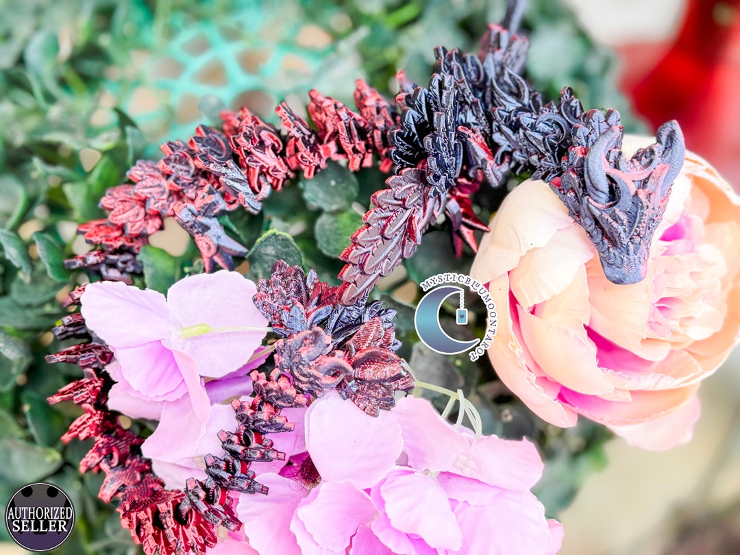3D Moon Dragon Fidget Toy, Colored Articulated Flexible Dragon Toy ...
